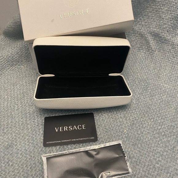 Versace | Accessories | Versace Sunglasses Case White With Boxcloth And ...